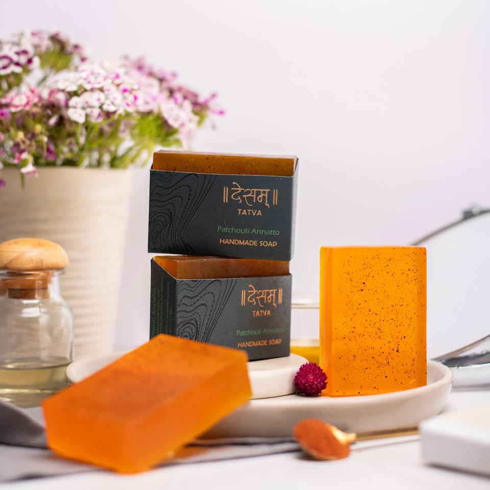 Patchouli & Annatto Natural Skincare Soap | Antioxidant & Brightening